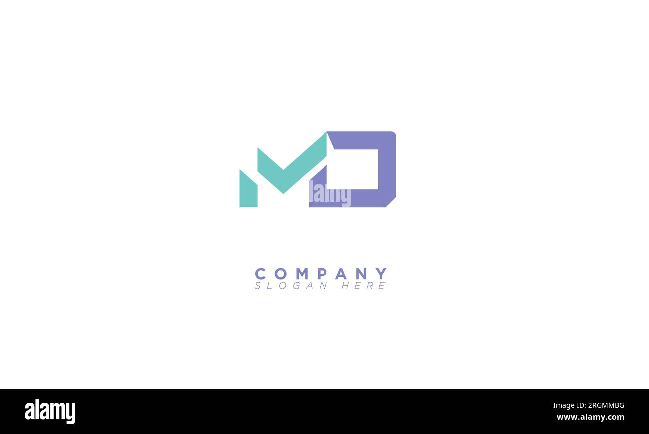 Md initials logo hi-res stock photography and images - Alamy