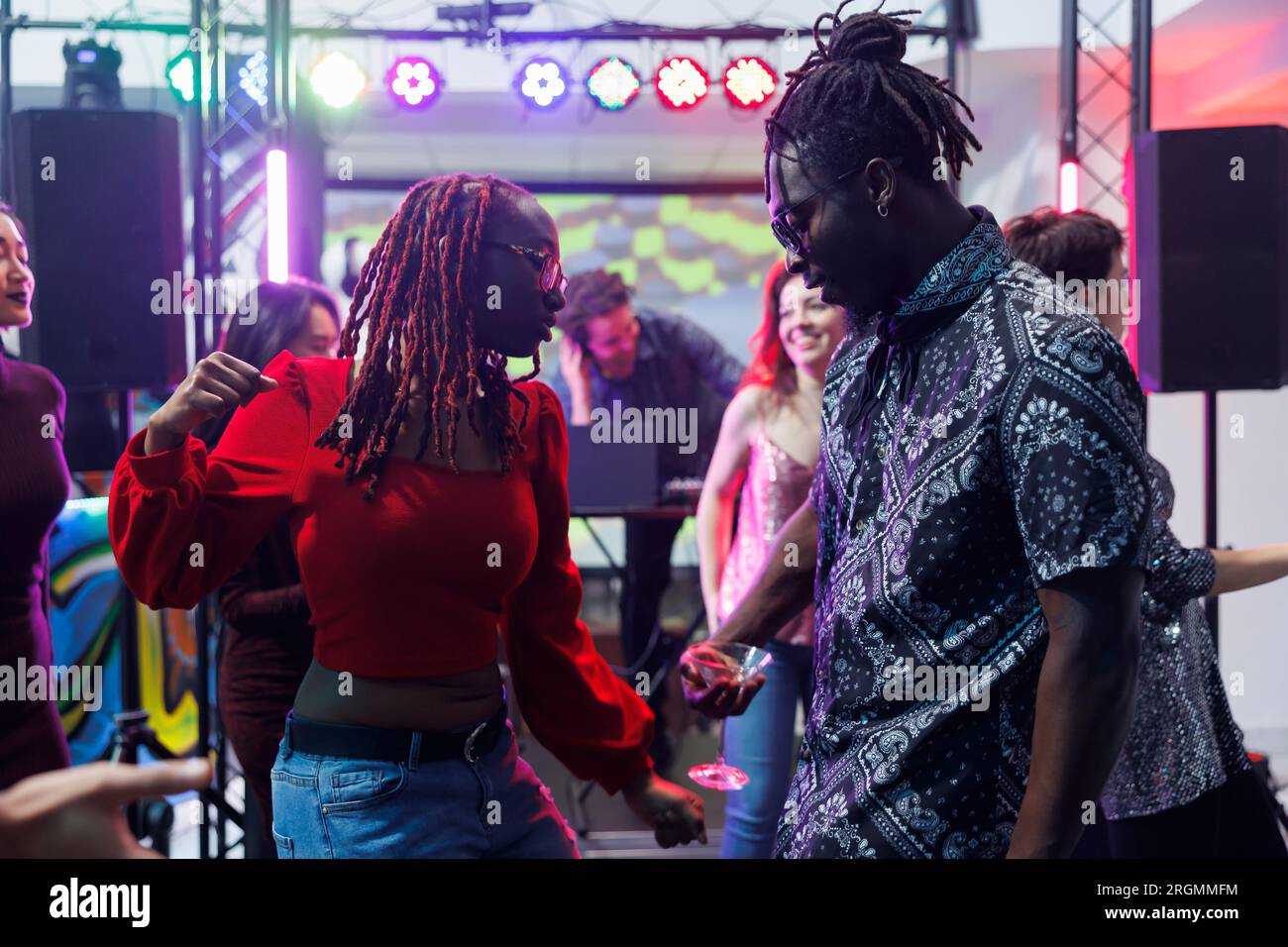 Boyfriend girlfriend dancing nightclub hi-res stock photography and ...