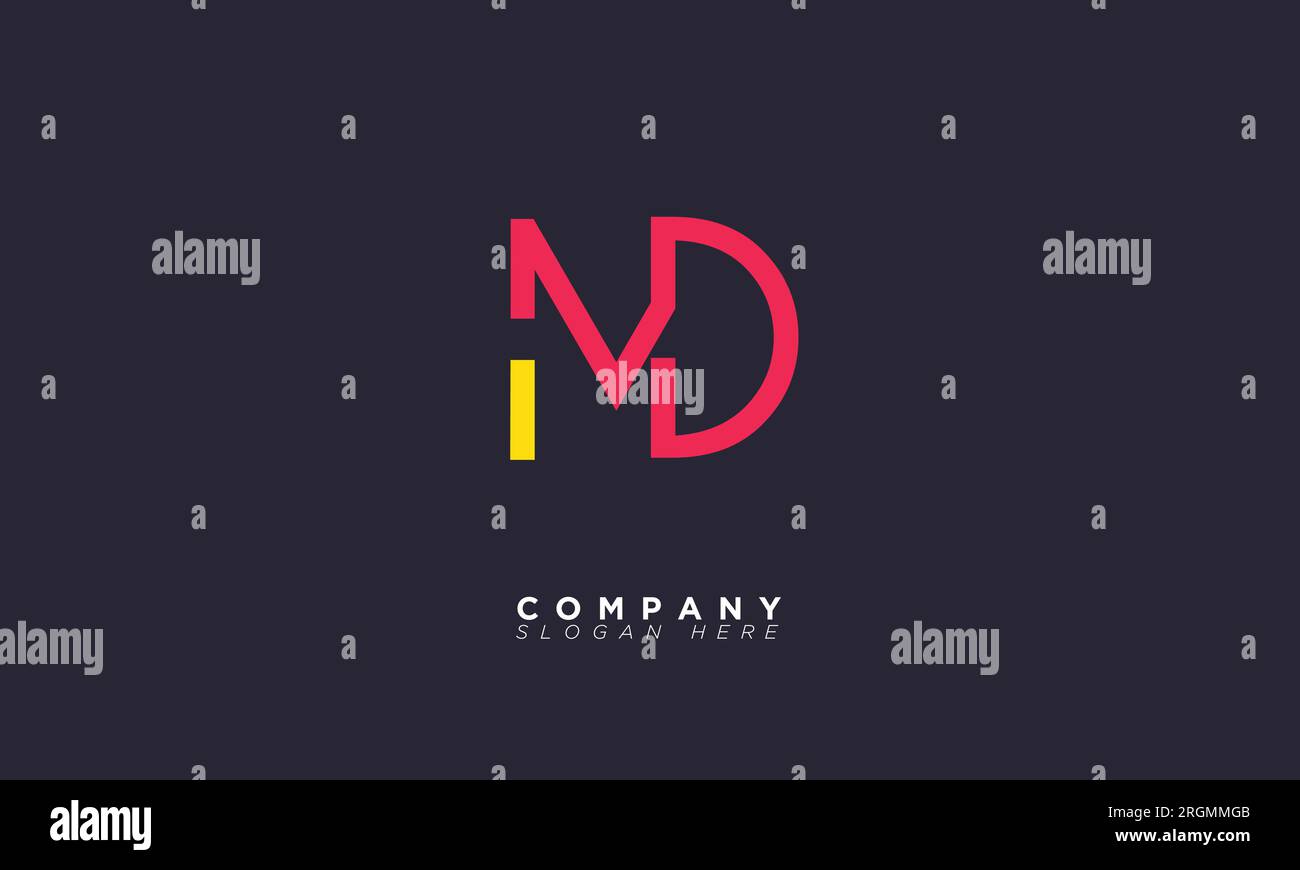 Md initials logo hi-res stock photography and images - Alamy