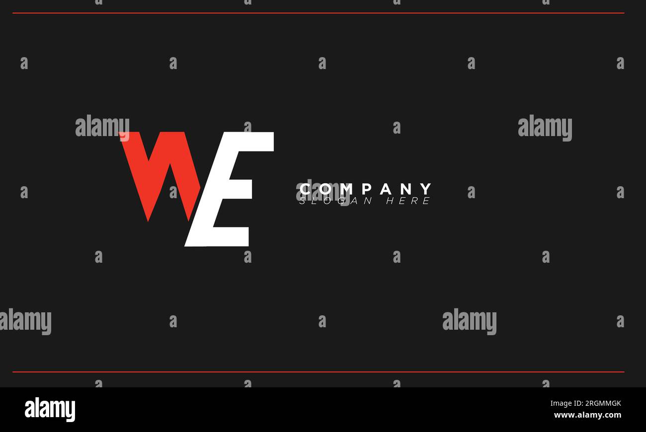 WE Alphabet letters Initials Monogram logo Stock Vector Image & Art - Alamy