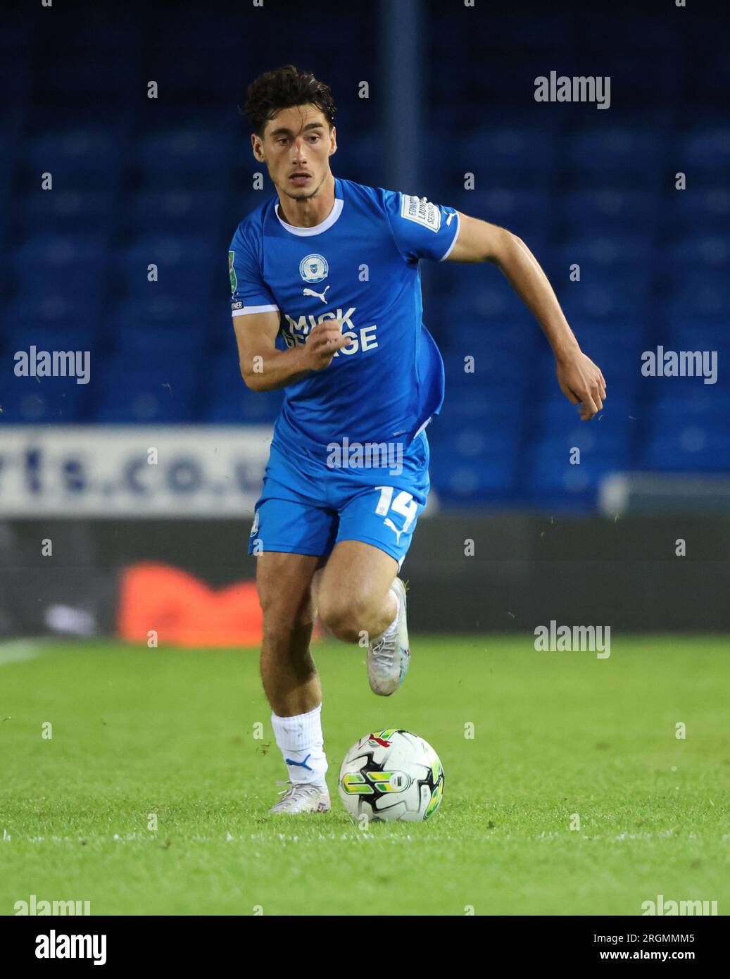Peterborough, UK. 08th Aug, 2023. Joel Randall (PU) at the Peterborough ...