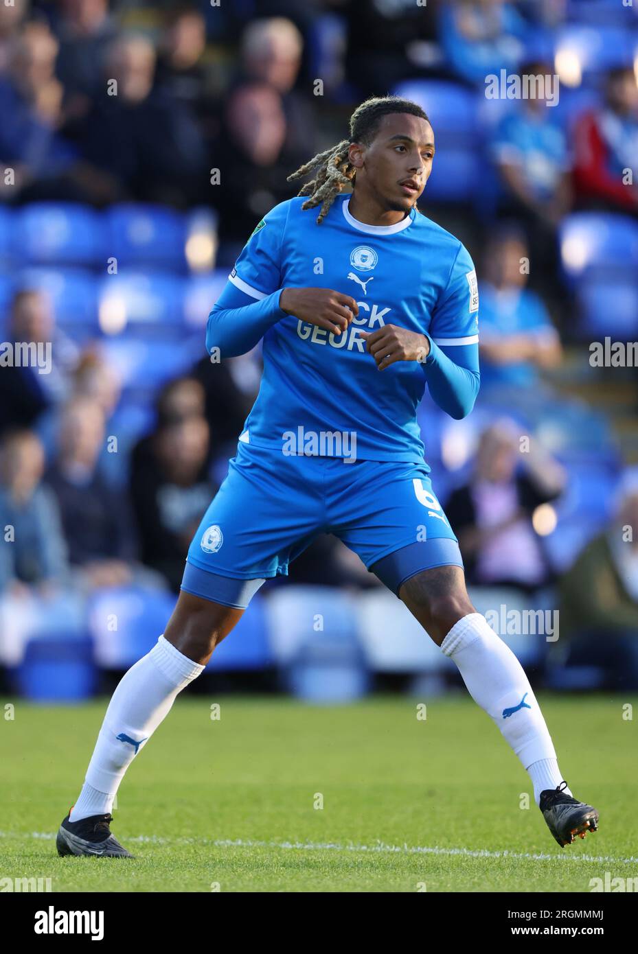 Peterborough, UK. 08th Aug, 2023. Romoney Crichlow (PU) at the ...