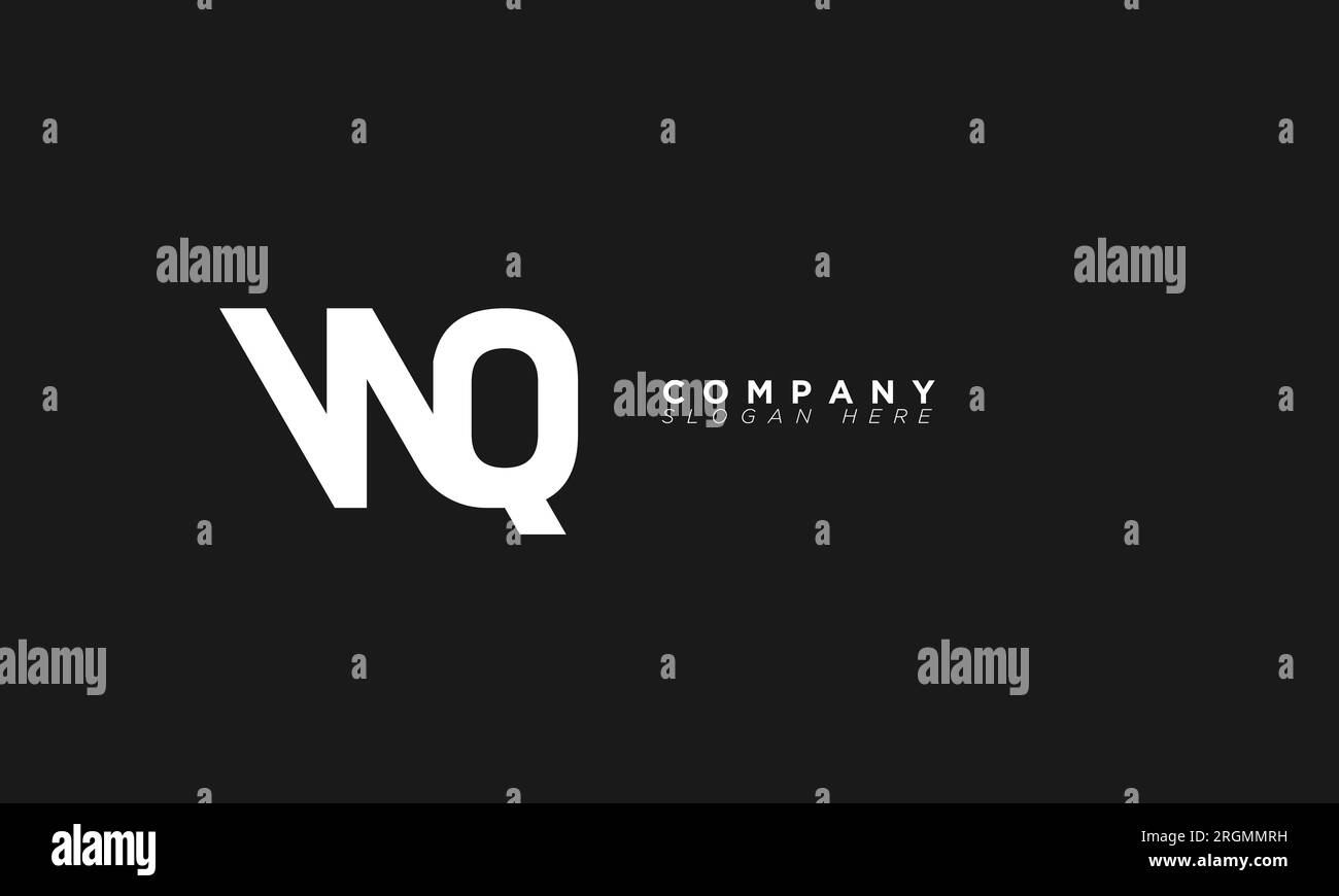 Wq initials logo Black and White Stock Photos & Images - Alamy