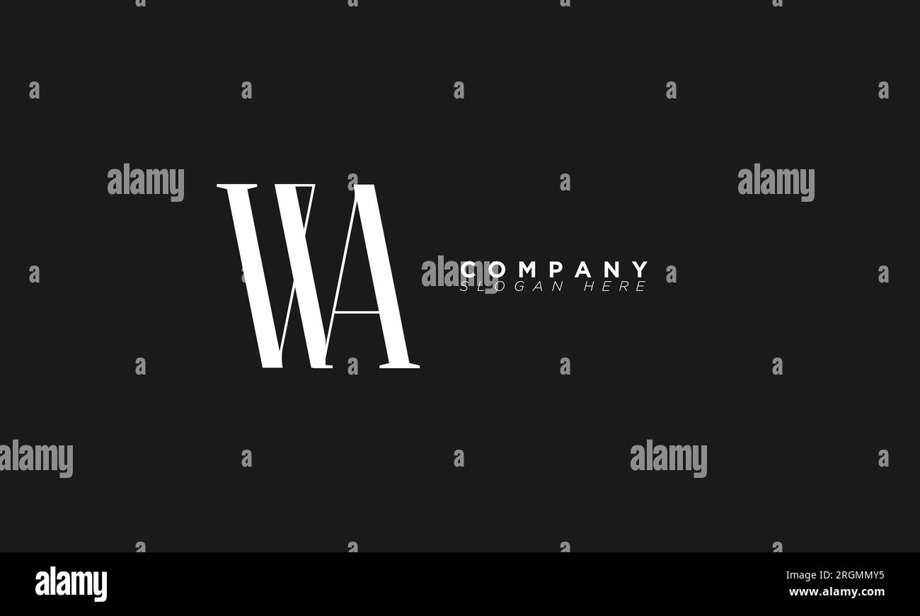 WA Alphabet letters Initials Monogram logo Stock Vector Image & Art - Alamy