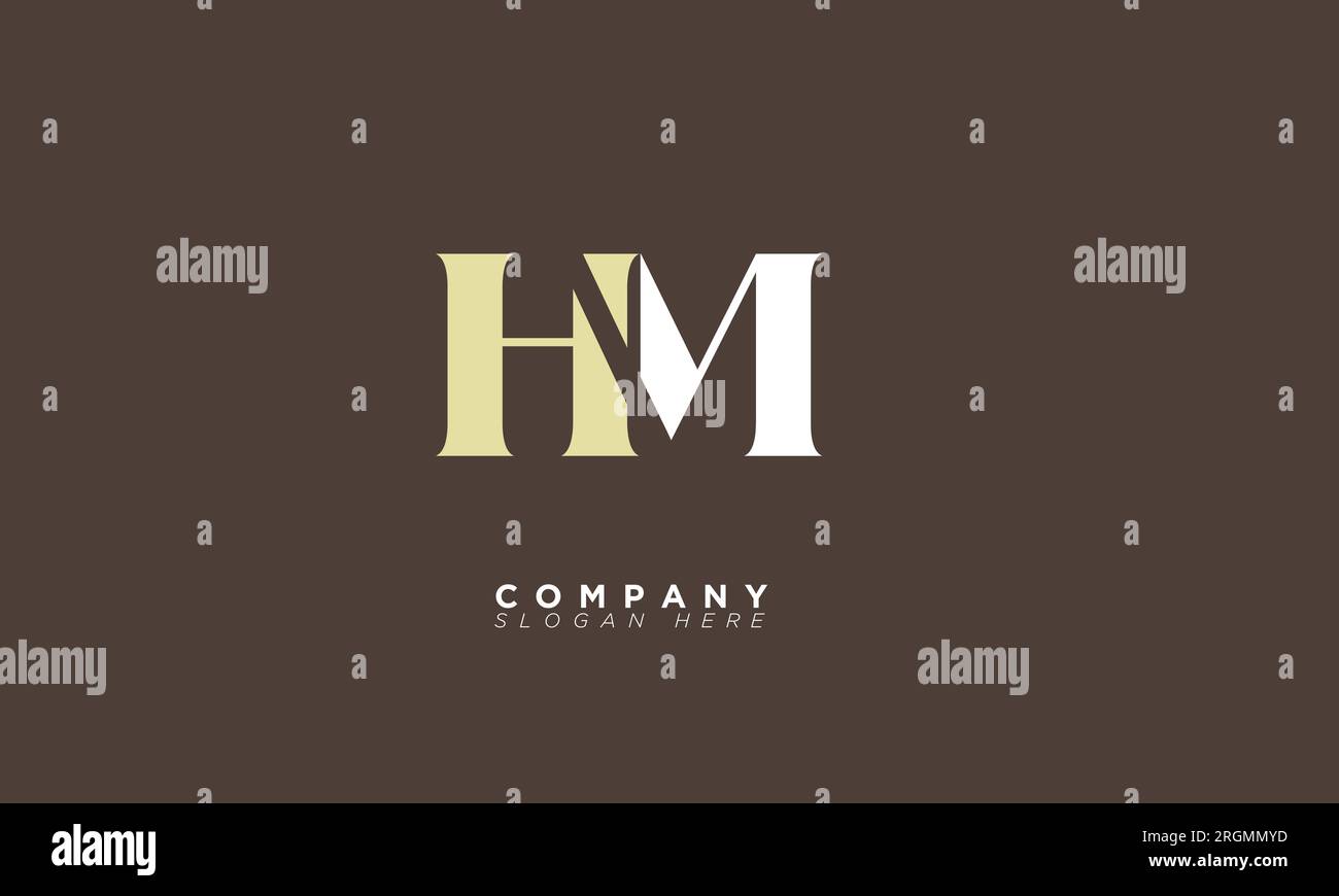 HM Alphabet letters Initials Monogram logo Stock Vector Image & Art - Alamy