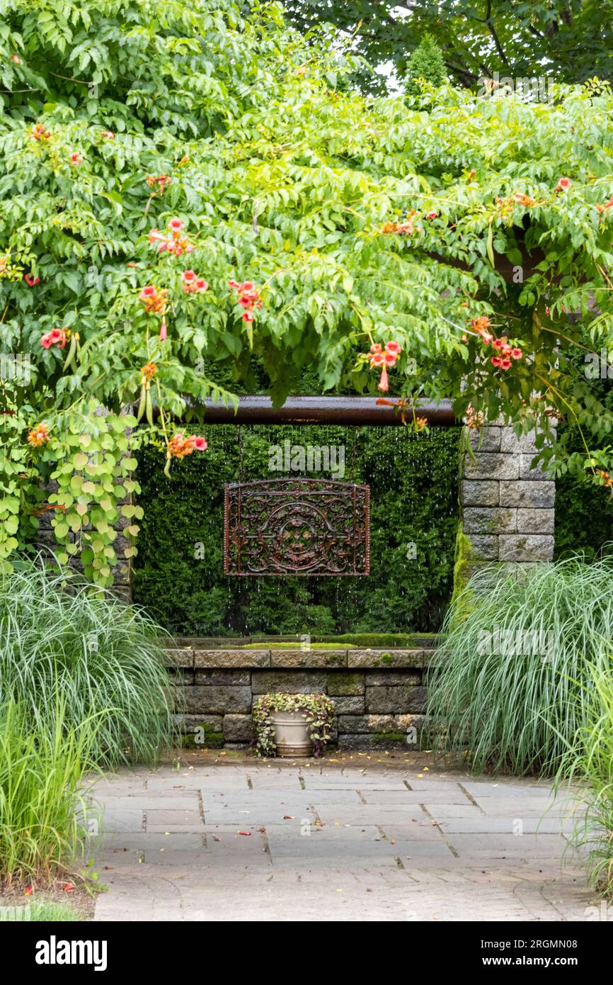 Landscape architecture featuring waterfalls and perennials for backyard ...