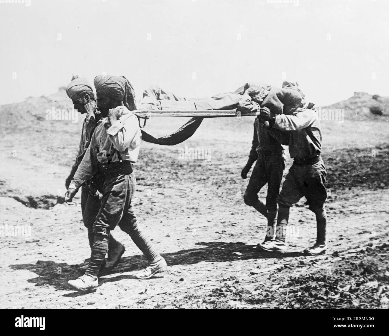 Man being carried on stretcher ca. 1910s or 1920s Stock Photo - Alamy