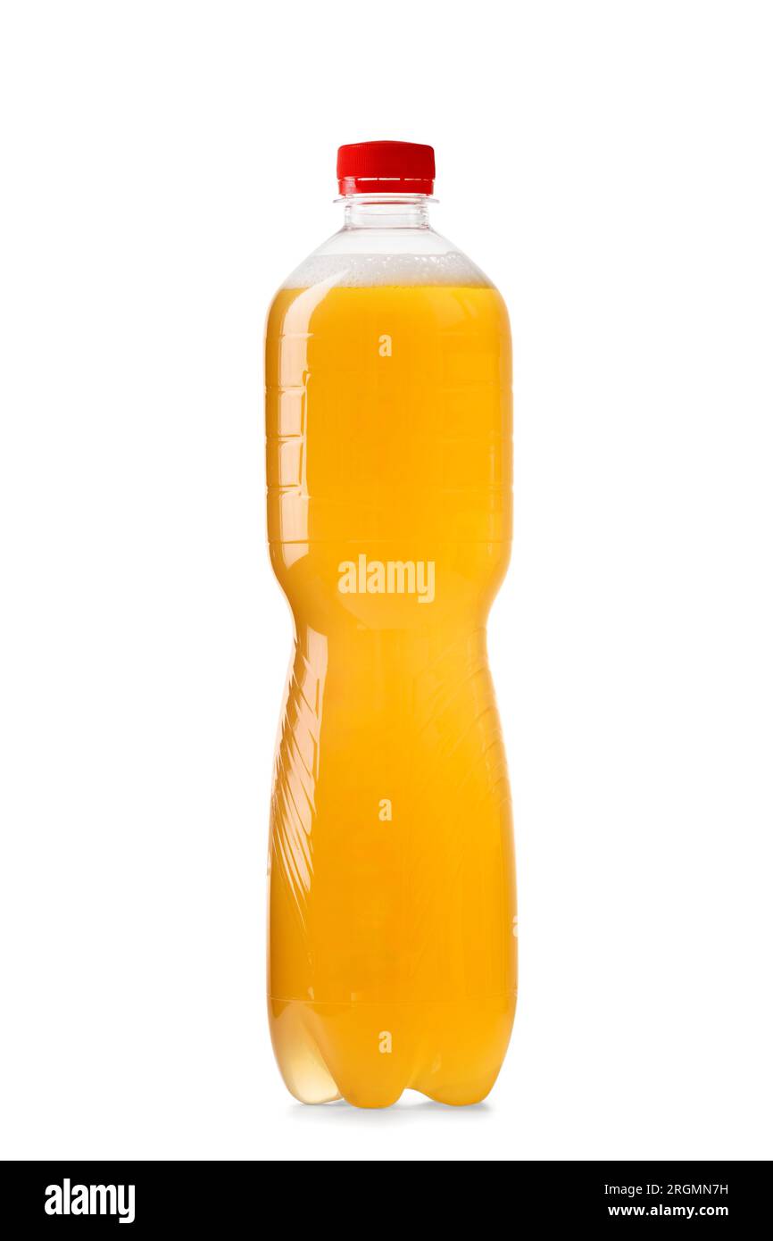 Craft draft light beer in a transparent plastic bottle, isolated on a ...