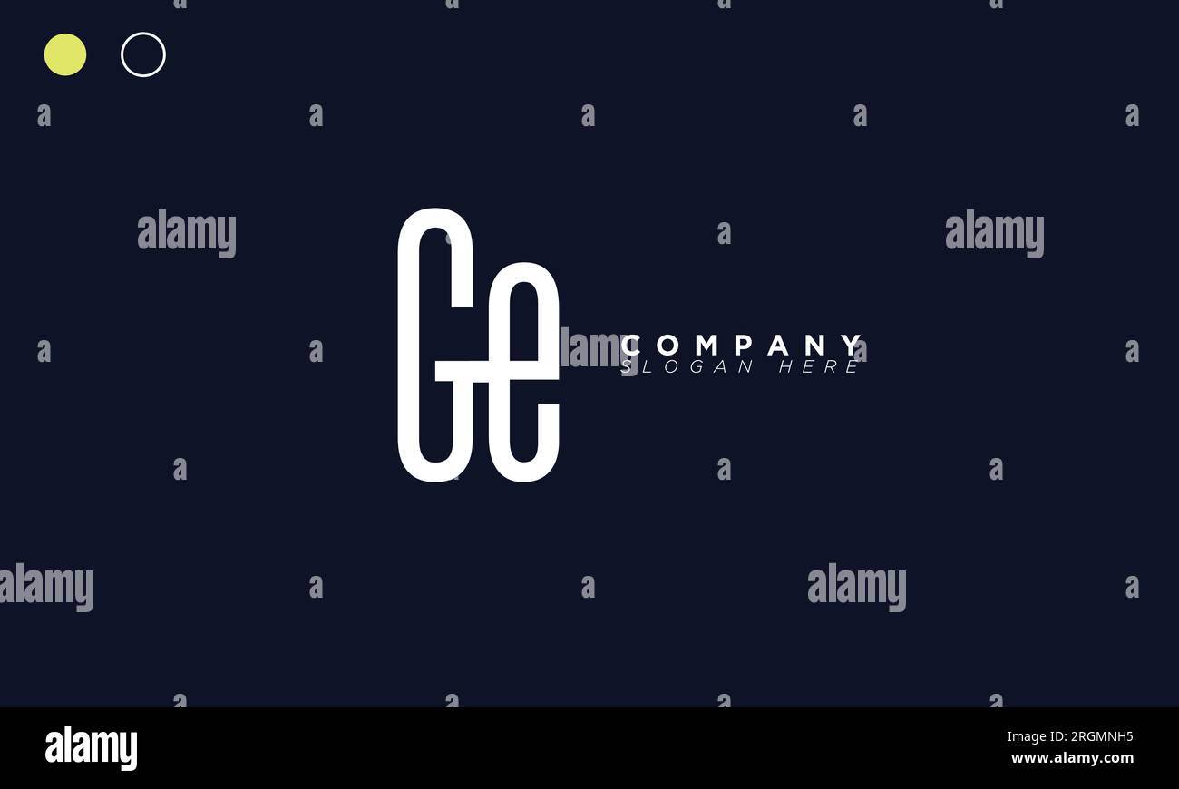GE Alphabet letters Initials Monogram logo Stock Vector Image & Art - Alamy