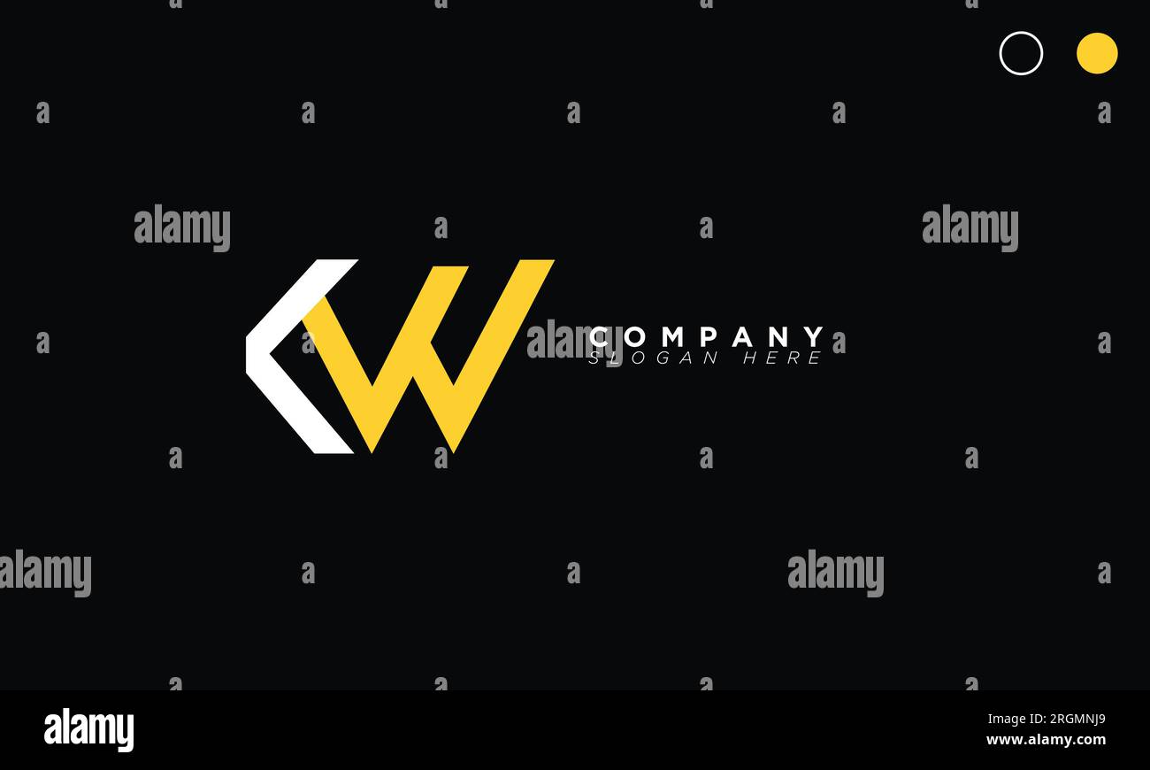 Kw initials logo hi-res stock photography and images - Alamy
