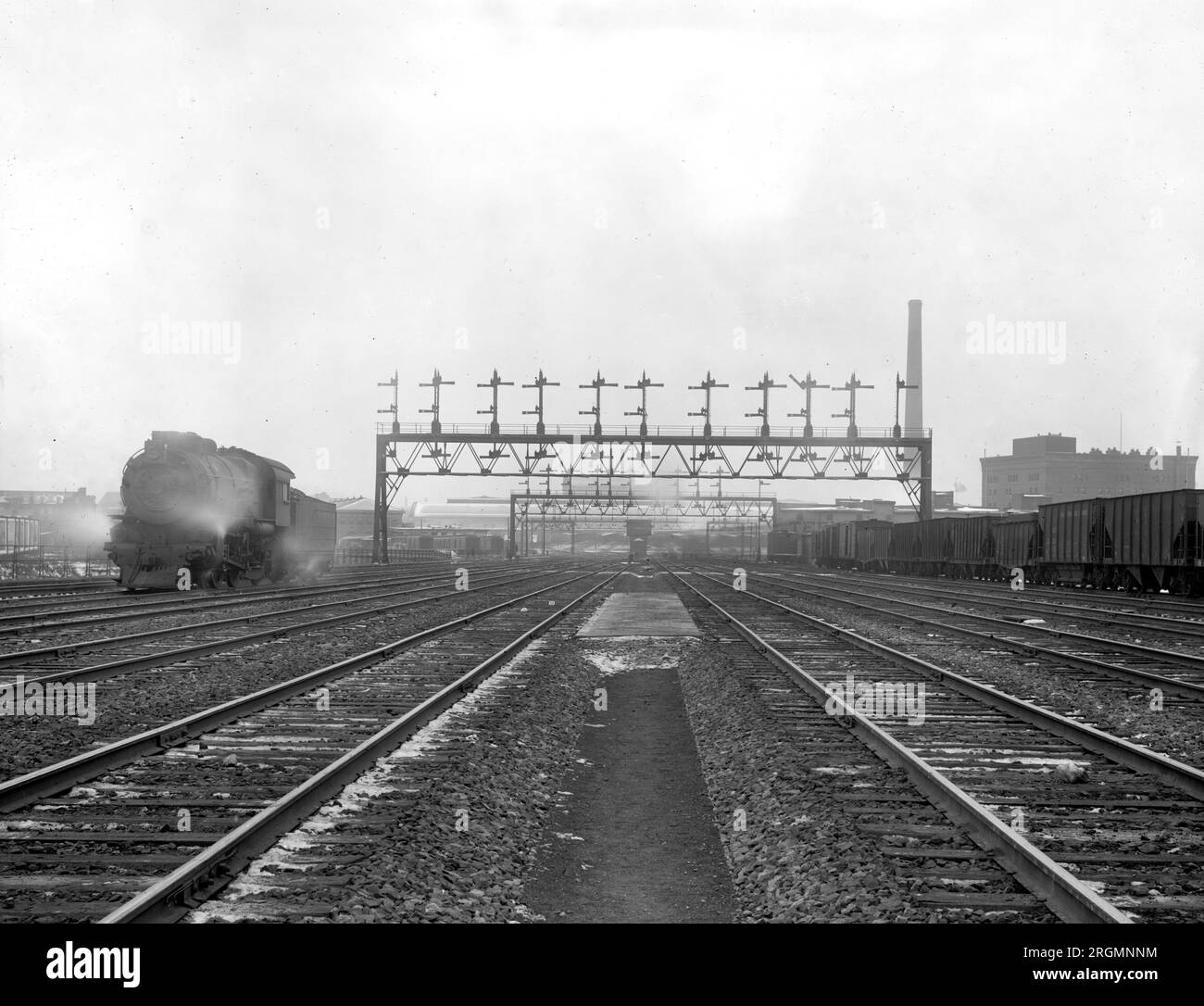 Historical photo railroad tracks Black and White Stock Photos & Images ...