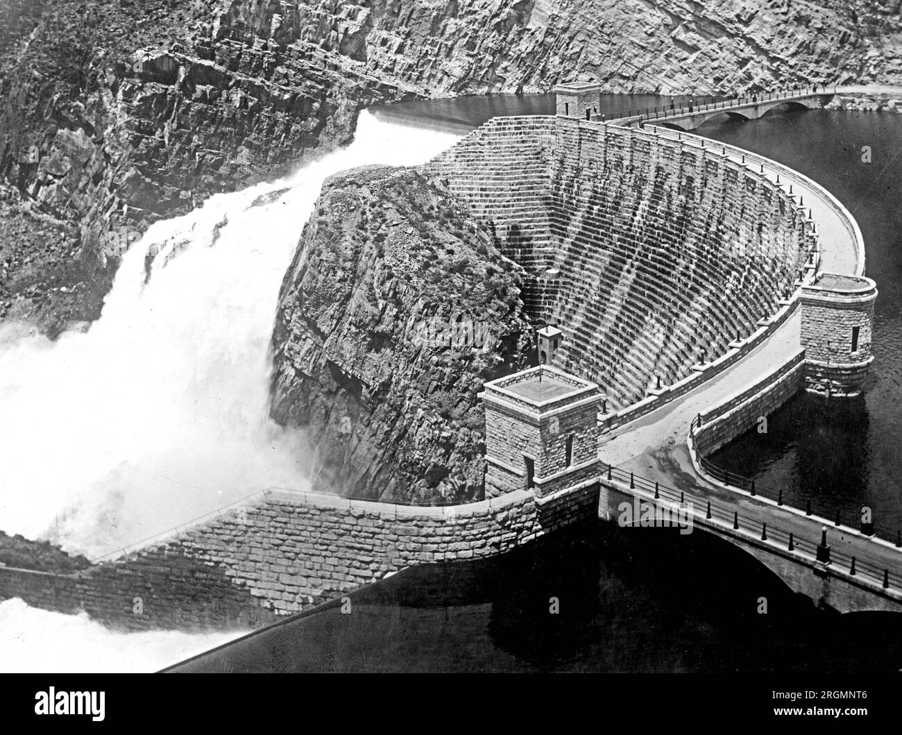 Aerial view of Roosevelt Dam in Arizona ca. 1910-1925 Stock Photo - Alamy