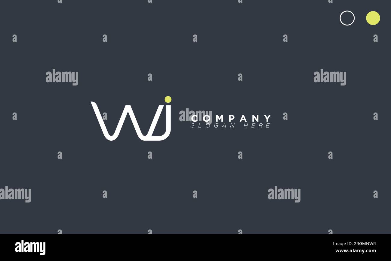 Wj letters Stock Vector Images - Alamy