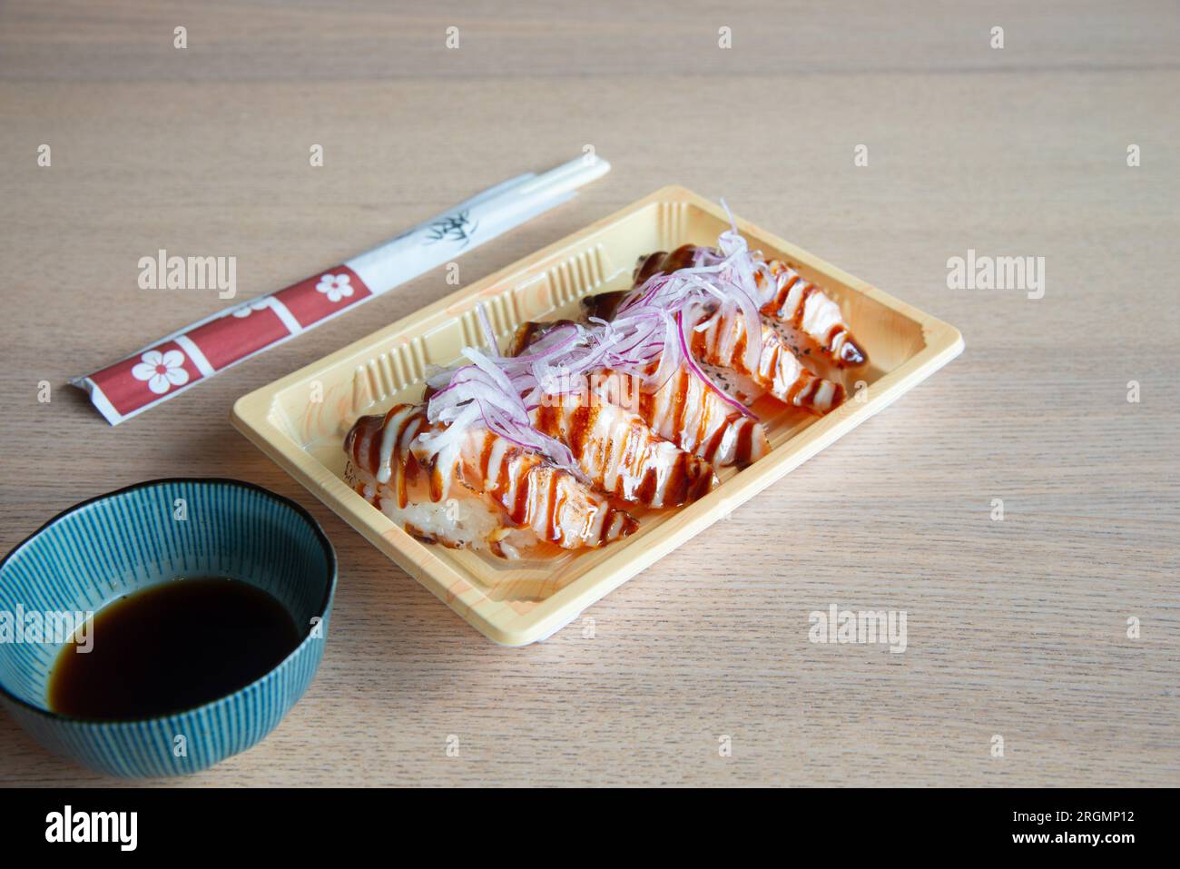 Japanese Food in display for the photo shoot in Tokyo, Japan. Nowadays ...