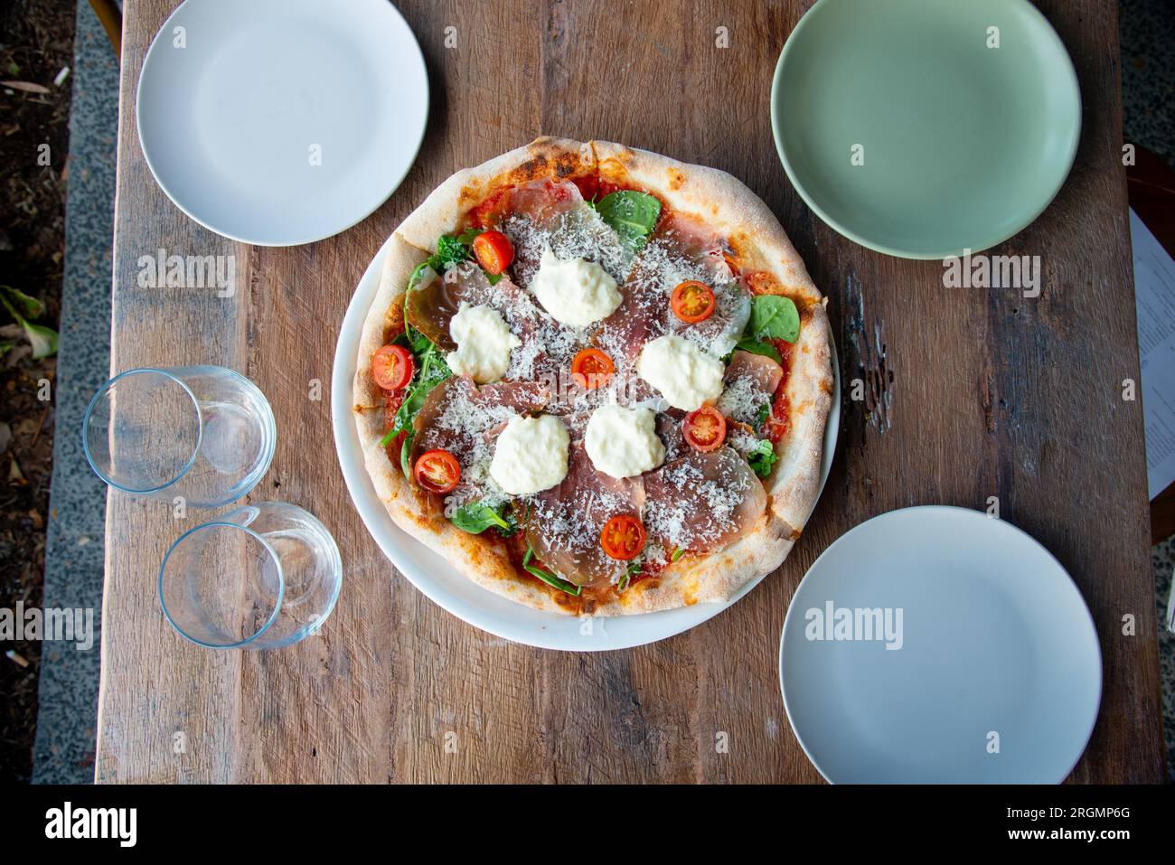 Pizza in display for the photo shoot in Tokyo, Japan. Nowadays in 2022 ...