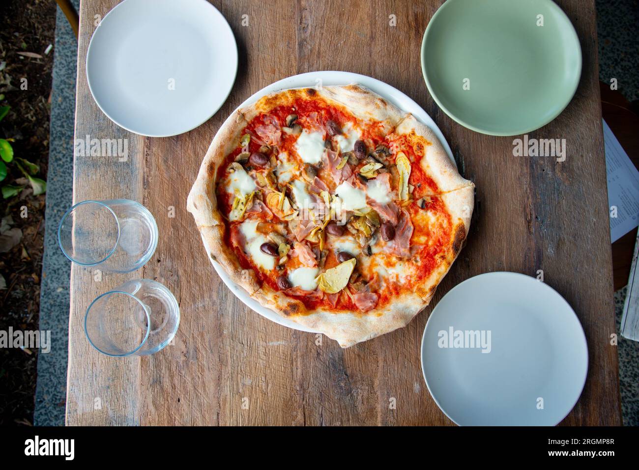 Pizza in display for the photo shoot in Tokyo, Japan. Nowadays in 2022 ...
