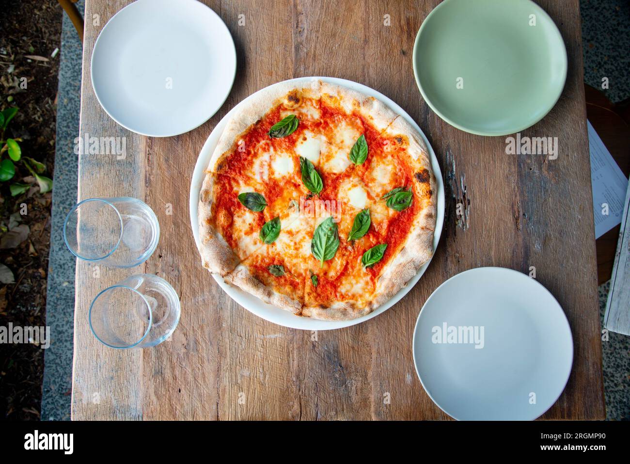 Pizza in display for the photo shoot in Tokyo, Japan. Nowadays in 2022 ...