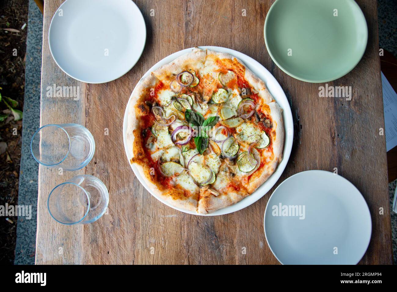 Pizza in display for the photo shoot in Tokyo, Japan. Nowadays in 2022 ...