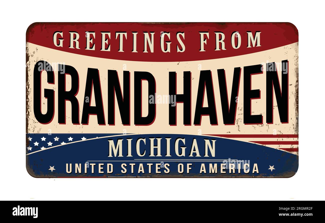 Map of grand haven Stock Vector Images - Alamy