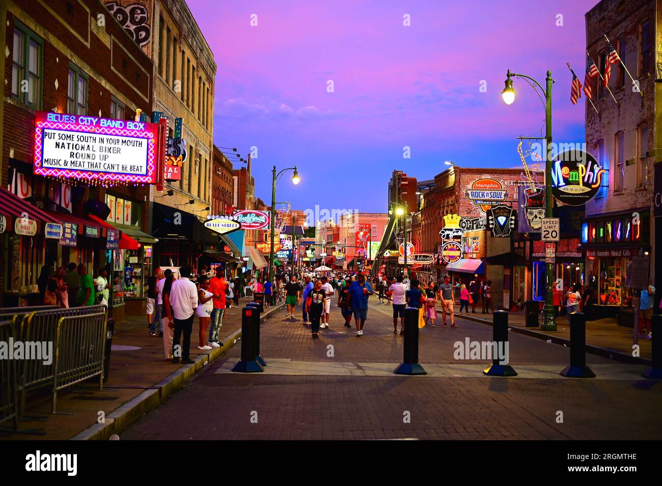 Neon Signs along Beale Street in Memphis Stock Photo - Alamy