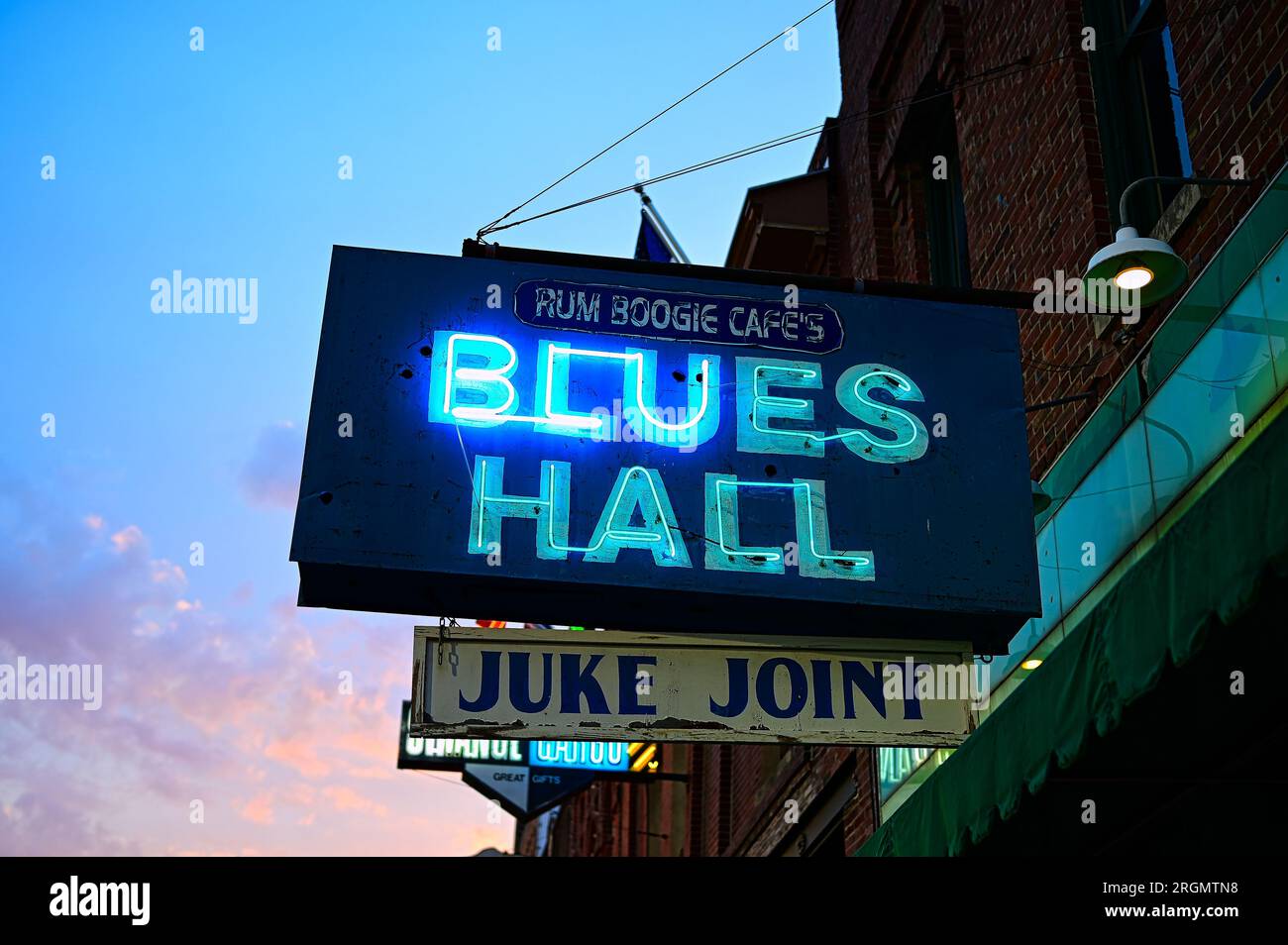Neon Signs along Beale Street in Memphis Stock Photo - Alamy