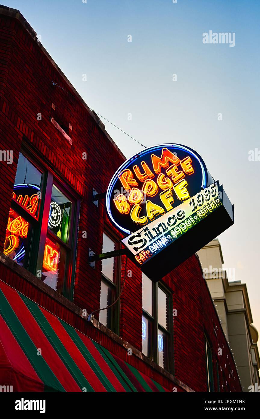 Neon Signs along Beale Street in Memphis Stock Photo - Alamy