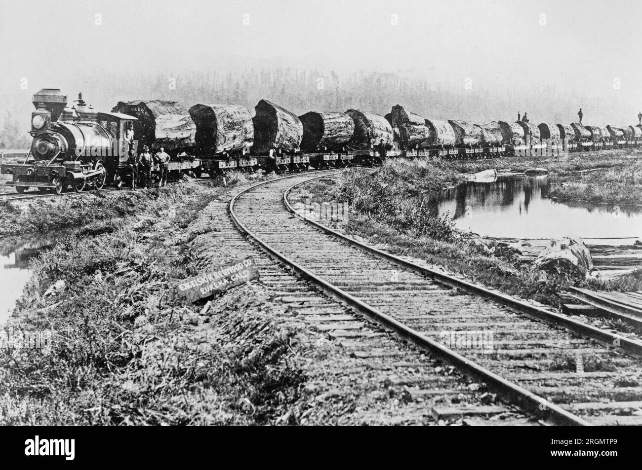 Logs train hi-res stock photography and images - Alamy