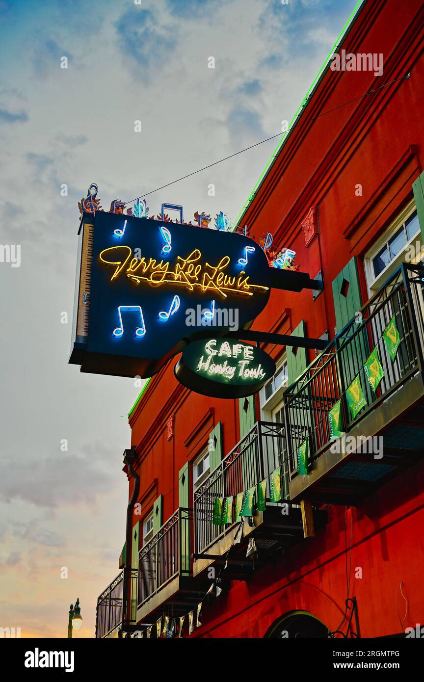 Neon Signs along Beale Street in Memphis Stock Photo - Alamy