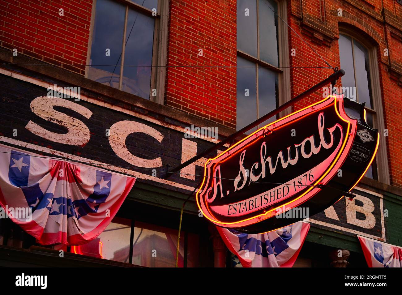 Neon Signs along Beale Street in Memphis Stock Photo - Alamy