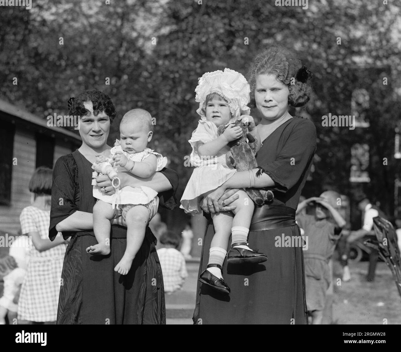 Baby show contestants with their mothers ca. 1922 Stock Photo - Alamy