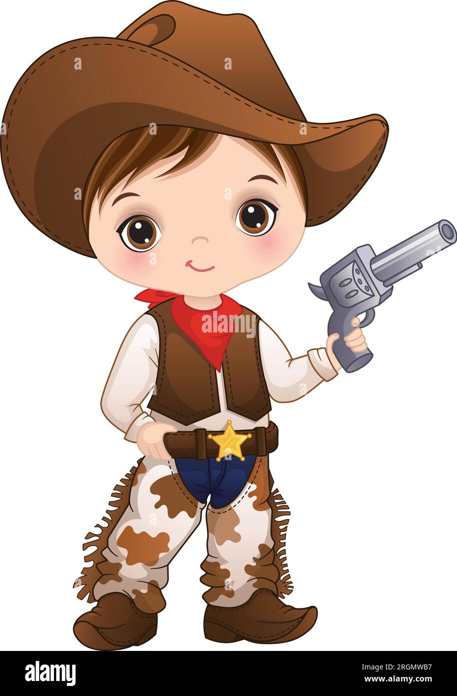 Vector Cowboy Holding Gun Stock Vector Image & Art - Alamy