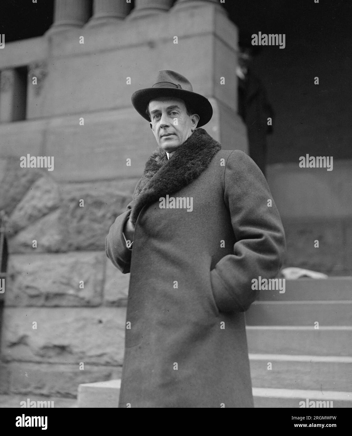 Prince Gelasio Caetani standing outdoors ca. 1922 Stock Photo - Alamy