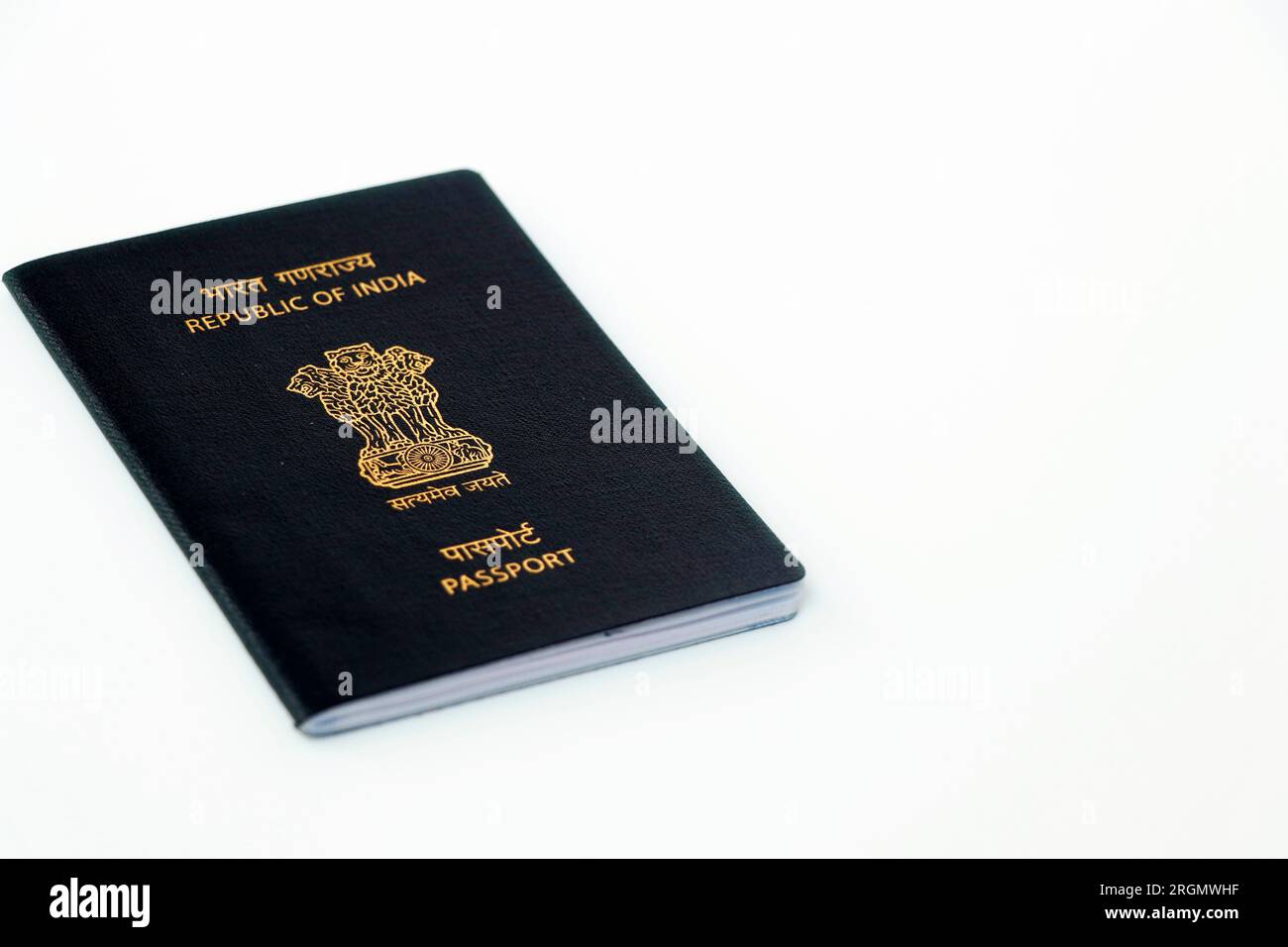 indian passport in close up with white background and space Stock Photo ...