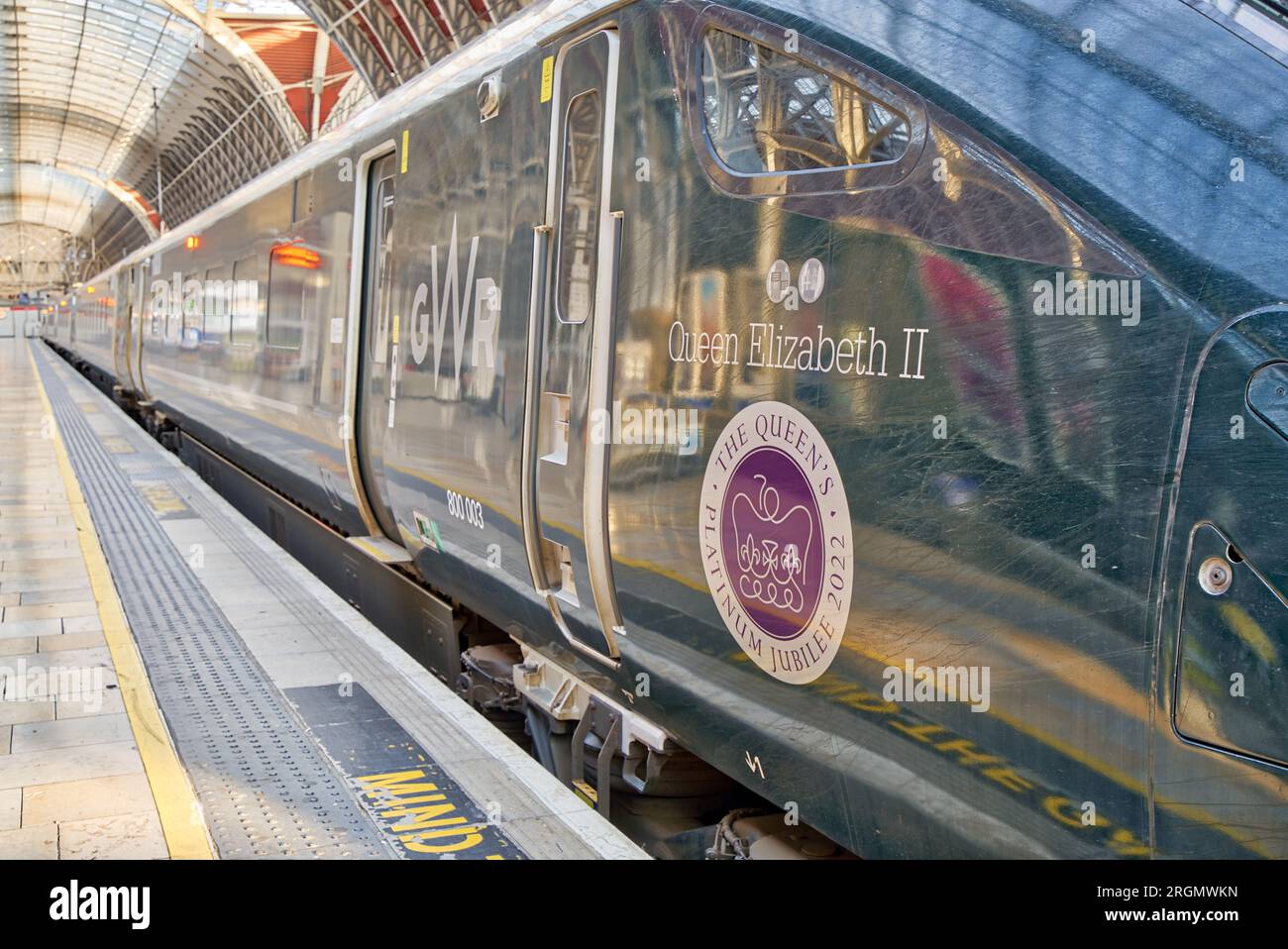 Queen Elizabeth II , Platinum Jubilee 2023 painted on to the side panel ...