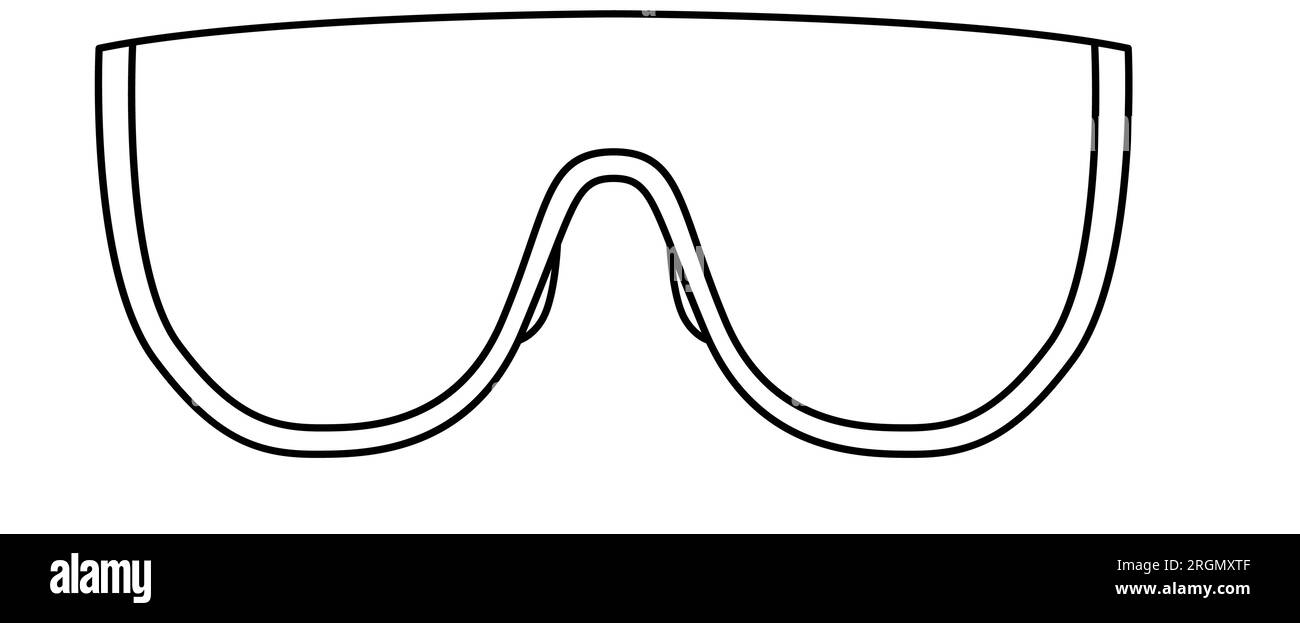 Visor frame glasses fashion accessory illustration. Sunglass front view ...