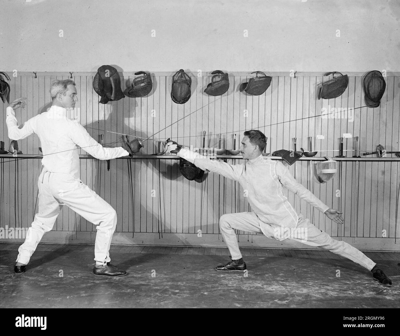 Henry Breckenridge, Hassanieu Bey (two men fencing) ca. 1924 Stock ...