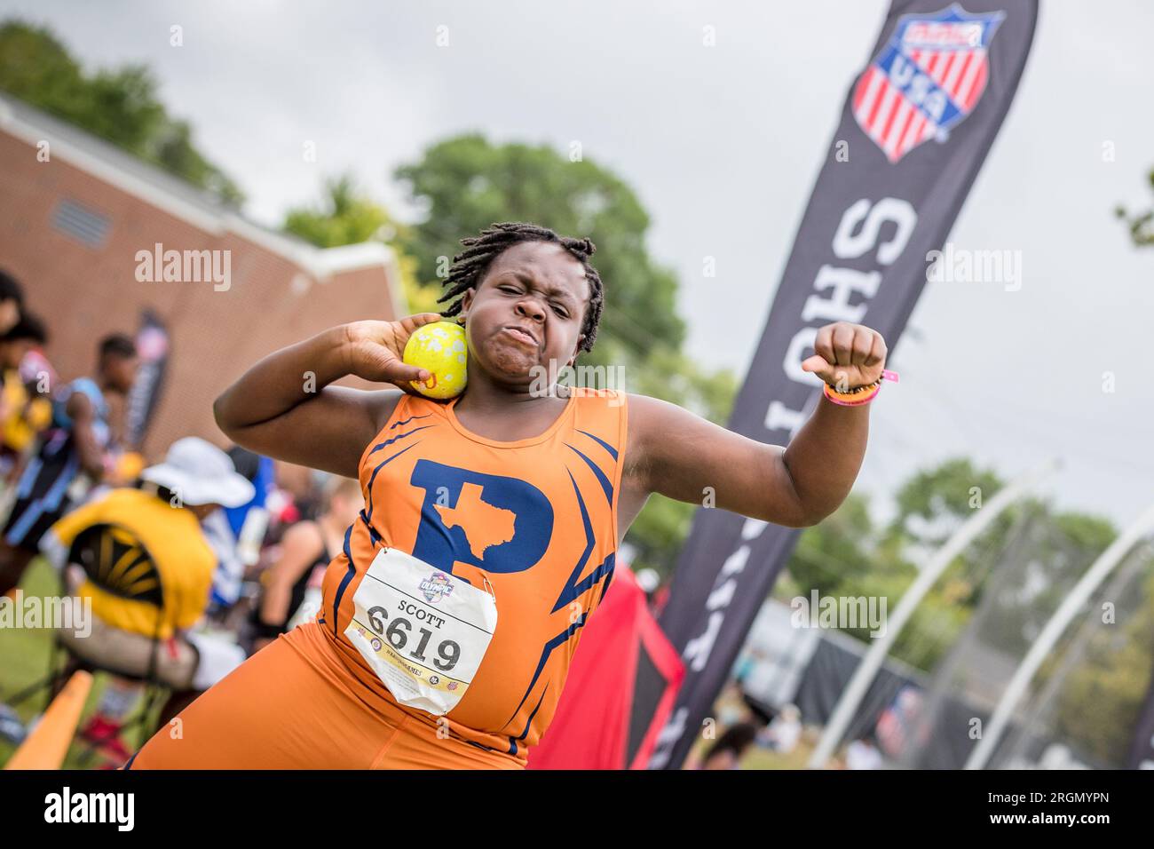 August 2, 2023: Antonio Scott of Pearland Track Xpress competes in the ...
