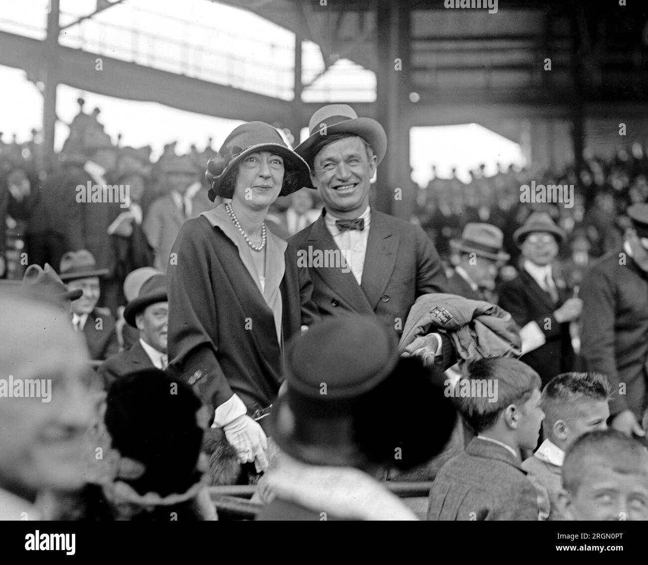 1924 World Series: Will Rogers & Mrs. Ed McLean, 10/5/24 Stock Photo ...