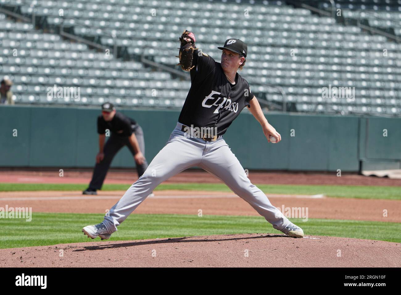 August 6 2023: El Paso pitcher Jay Groome (44) throws a pitch during ...