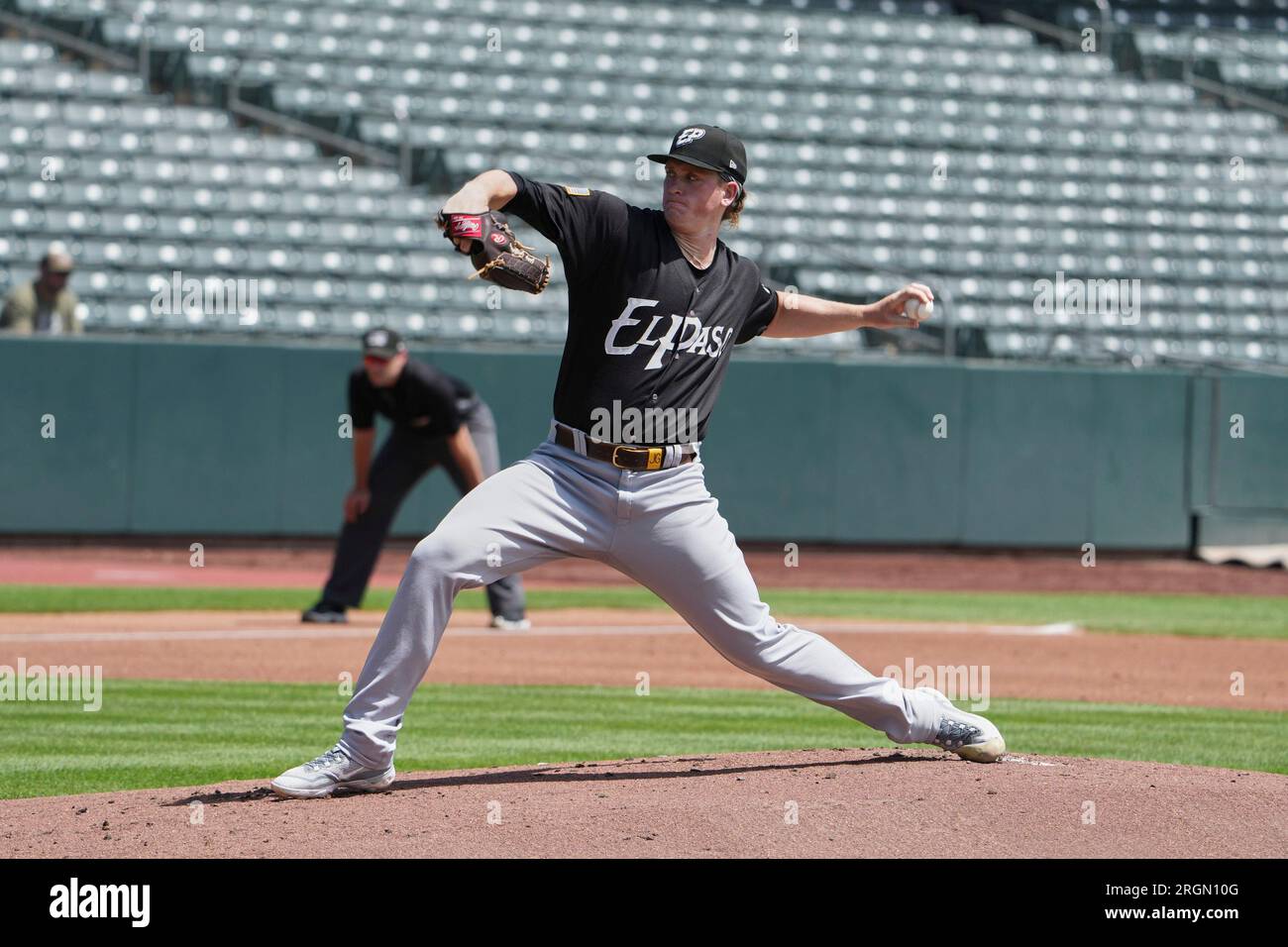 August 6 2023: El Paso pitcher Jay Groome (44) throws a pitch during ...