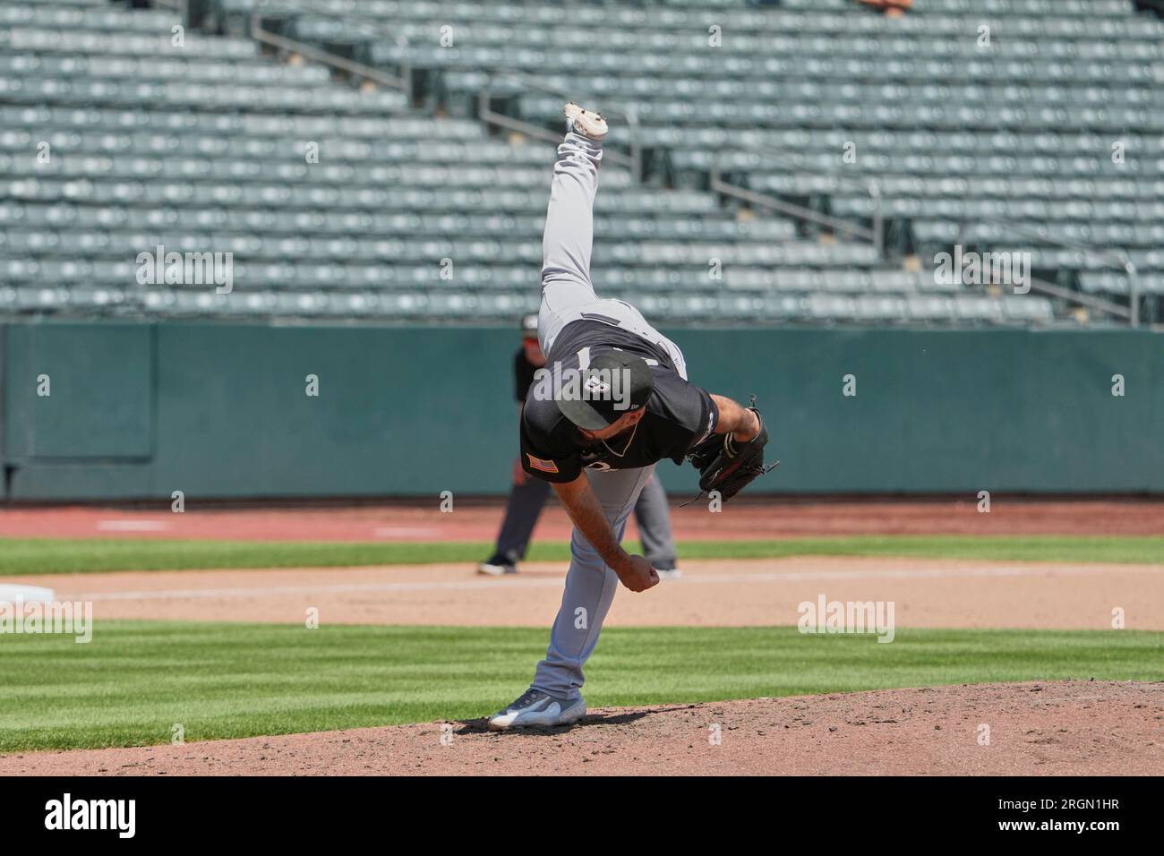 August 6 2023: El Paso pitcher Nick Hernandez (41) throws a pitch ...
