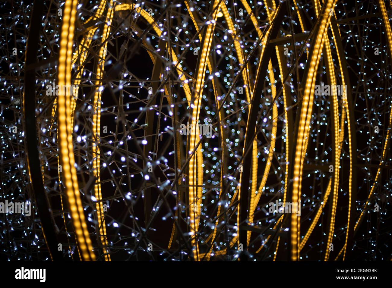 Texture of lights. LED Light. Background decoration for holiday ...