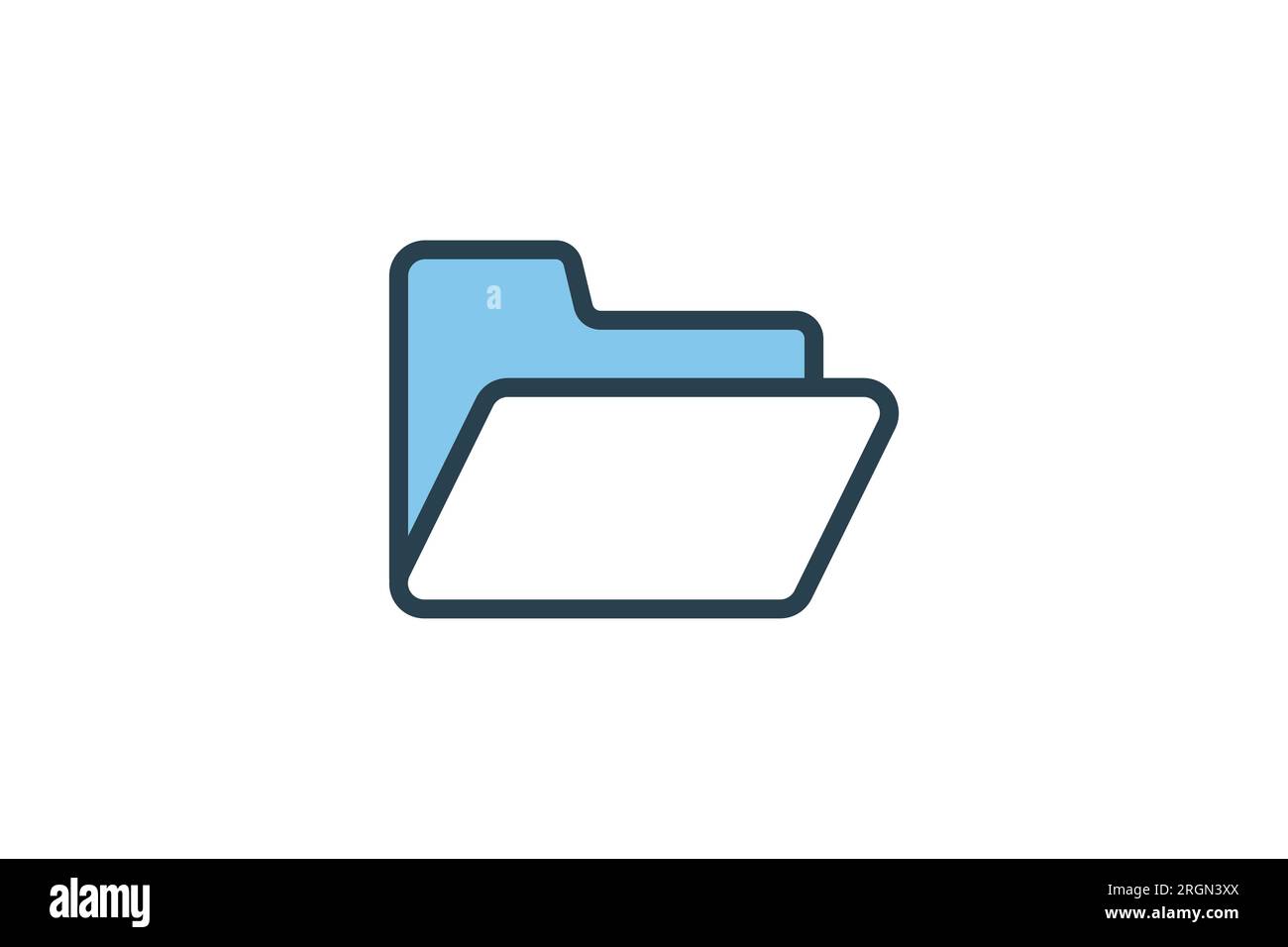 Folder Icon Suitable For Web Site Design App User Interfaces Flat Line Icon Style Simple