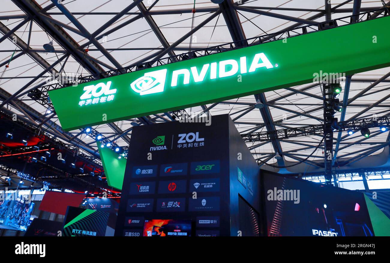 SHANGHAI, CHINA - AUGUST 5, 2019 - Nvidia booth at 2023 Chinajoy on ...