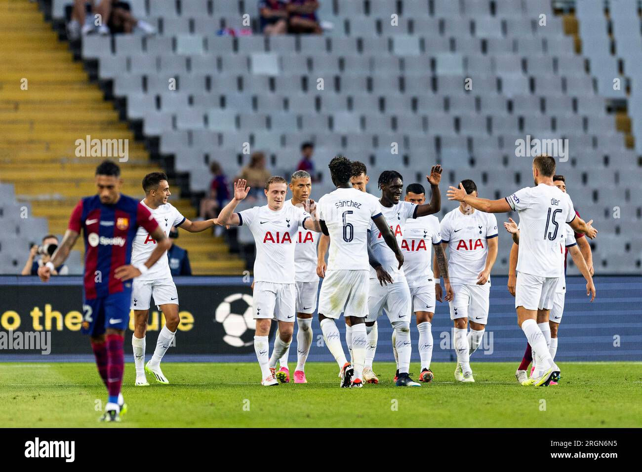 Barcelona, Spain. Credit: D. 8th Aug, 2023. Tottenham Hotspur team ...