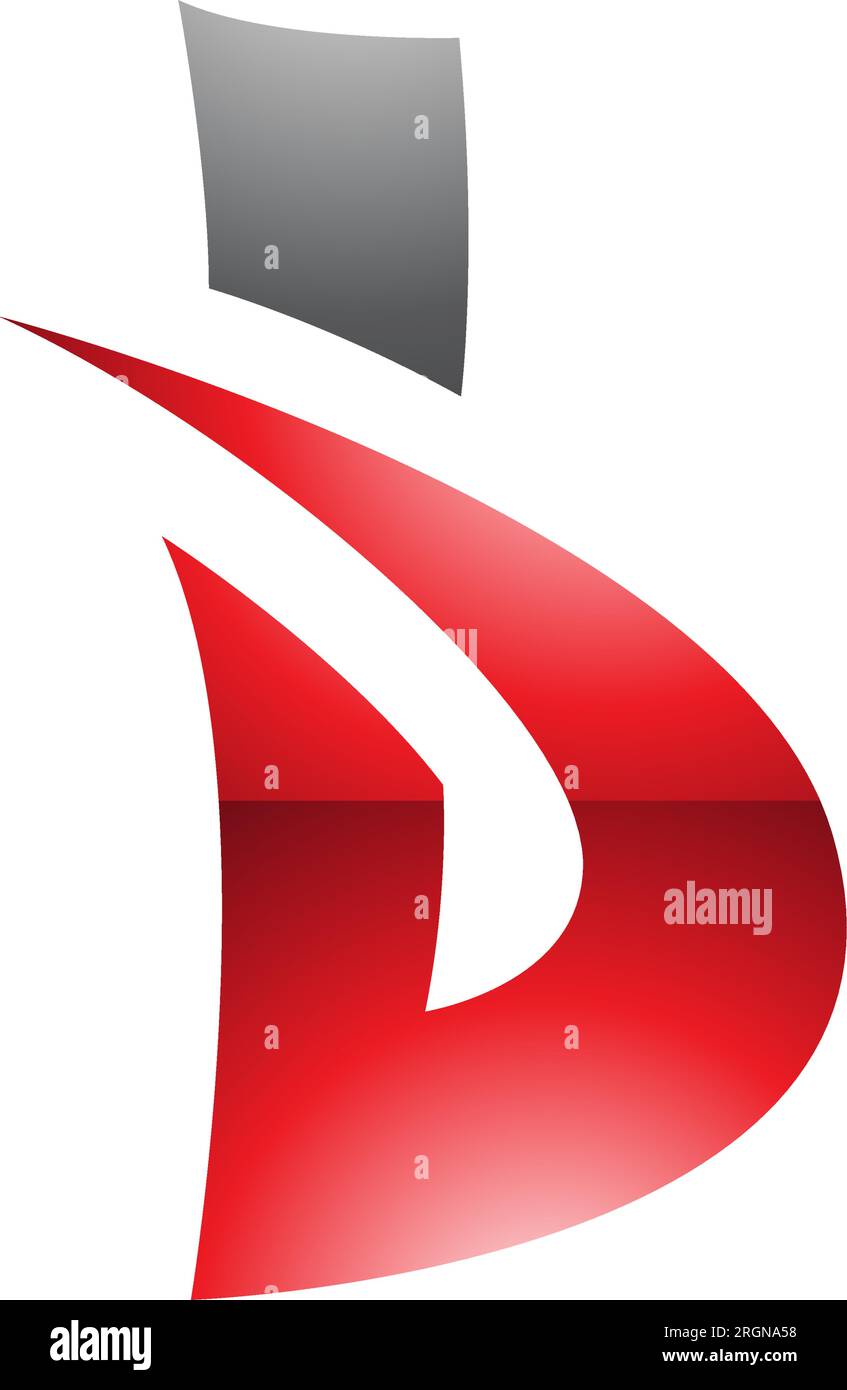 Red and Black Glossy Bold Spiky Letter B Icon on a White Background ...