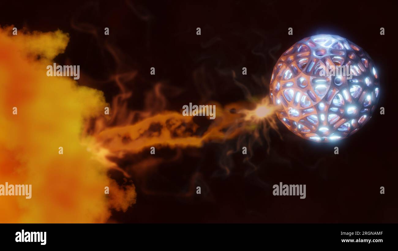 Star lifting device gathering energy from a sun. 3d render illustration ...