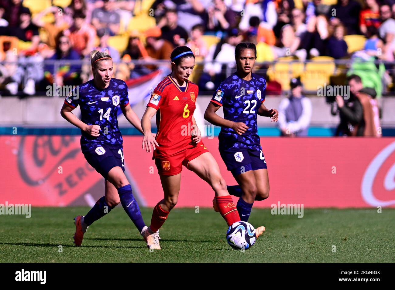 Wellington, New Zealand, August 11th 2023: Aitana Bonmatí (Spain 6) and ...