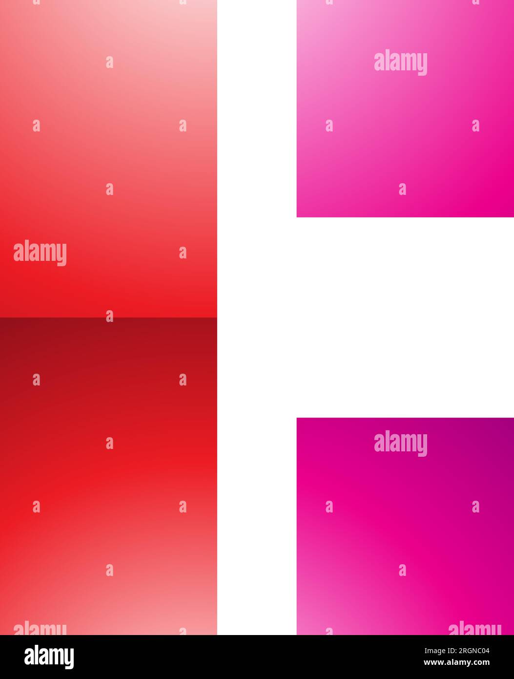 Red and Magenta Rectangular Glossy Letter C Icon on a White Background ...