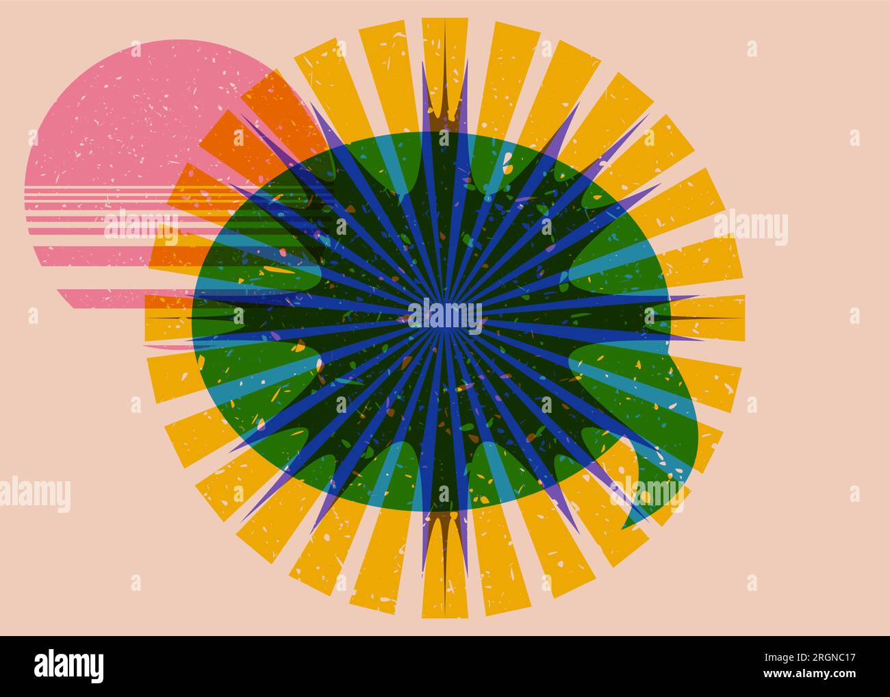 Colorful busy geometric shapes with speech bubble. Object in trendy ...